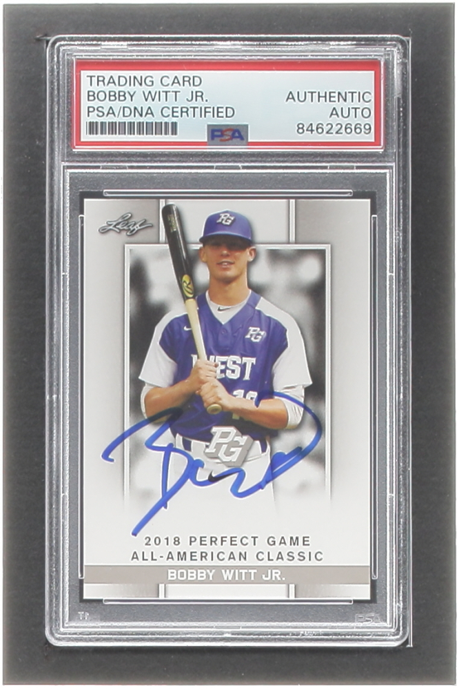 Bobby Witt Jr. Signed 2018 Leaf Perfect Game All-American Classic #52 ...