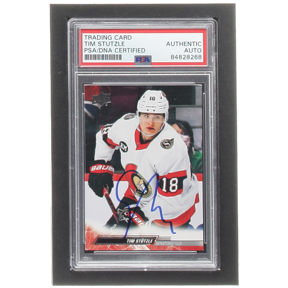Tim Stutzle Signed 2022-23 Upper Deck #129 (PSA) | Pristine Auction