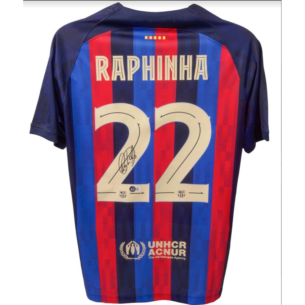 Raphinha Signed Barcelona Home Jersey (Beckett) | Pristine Auction