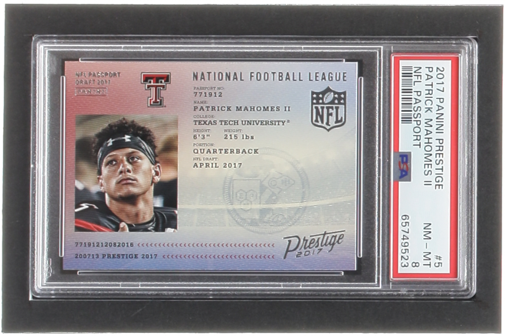 Patrick Mahomes II 2017 Prestige NFL Passport #5 (PSA 8) | Pristine Auction