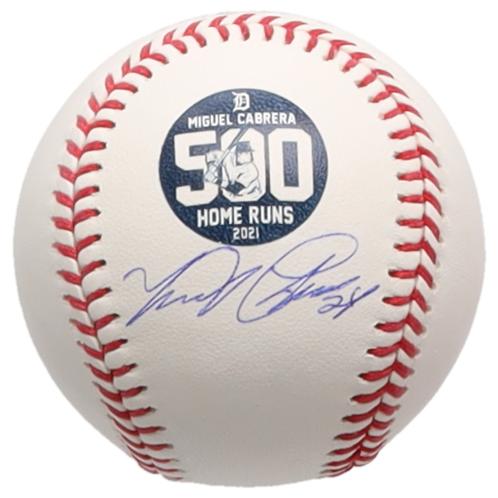Miguel Cabrera Signed OML 500 Home Runs Logo Baseball (Beckett ...