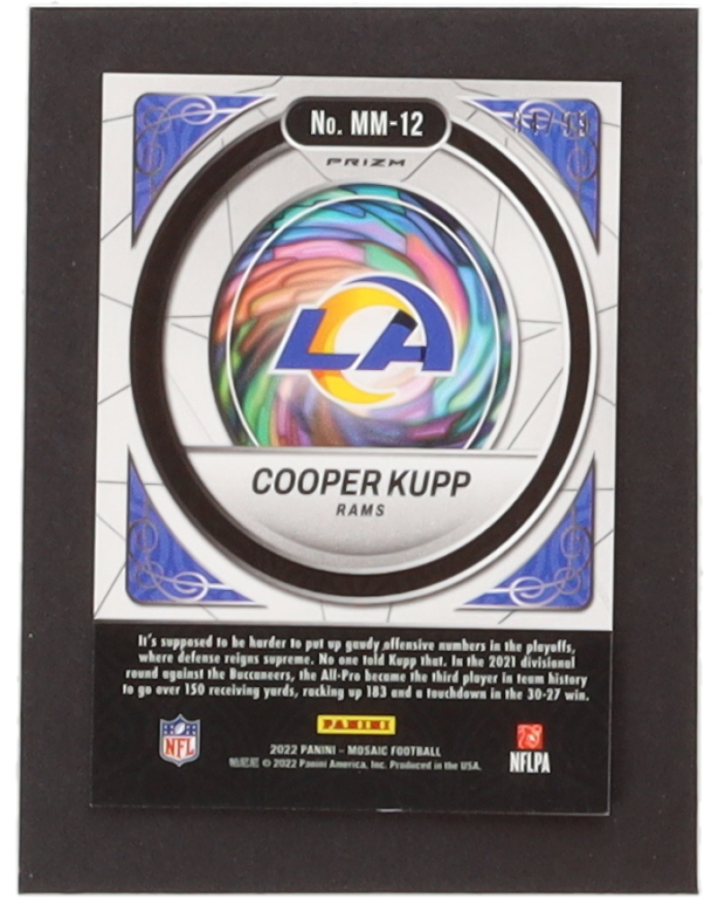 Cooper Kupp 2022 Panini Mosaic Men of Mastery Mosaic Blue #12 #94/99 ...
