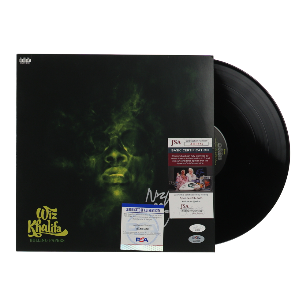 Wiz Khalifa Signed "Rolling Papers" Vinyl Record Album Inscribed "TGOD ...