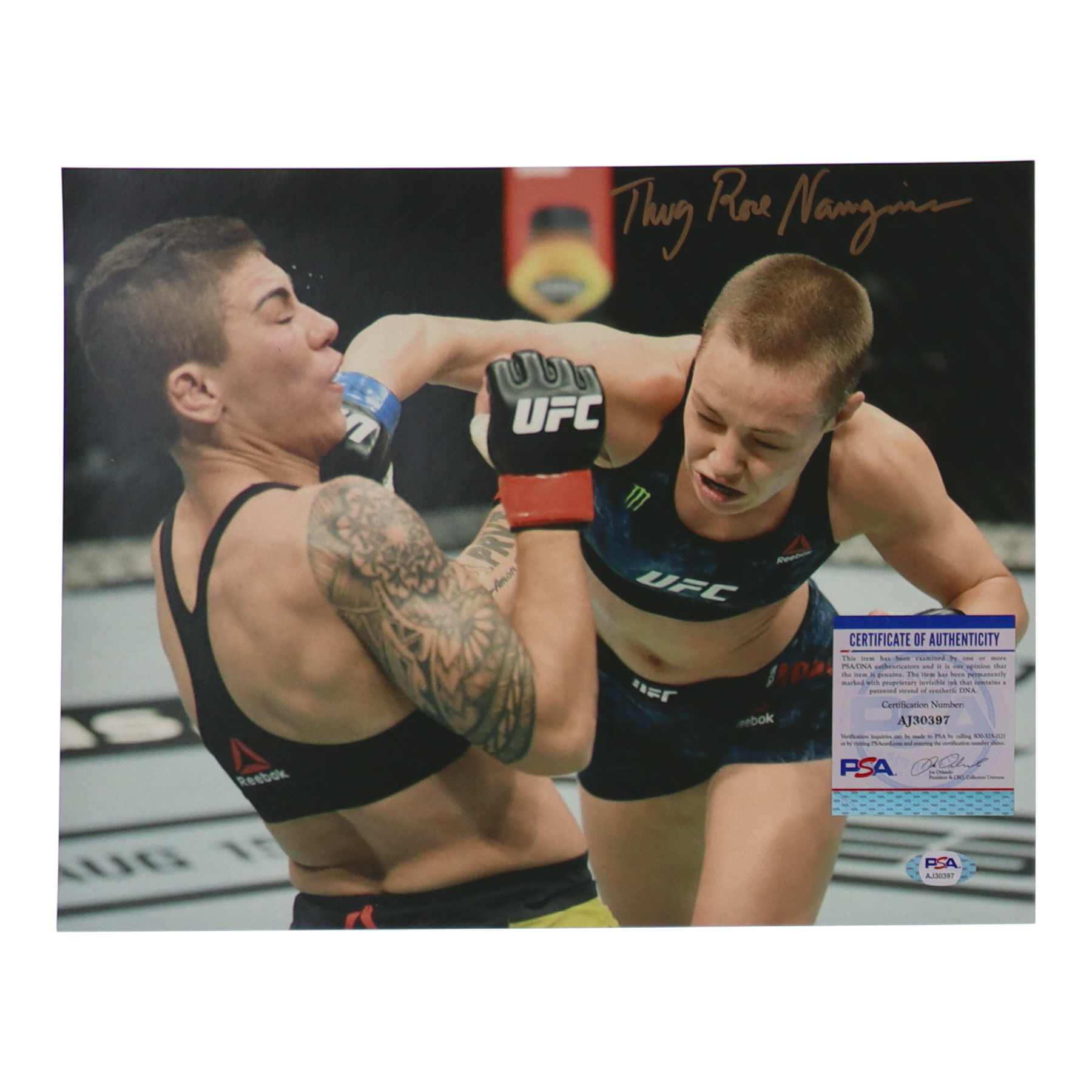 "Thug" Rose Namajunas Signed 11x14 Photo (PSA) | Pristine Auction