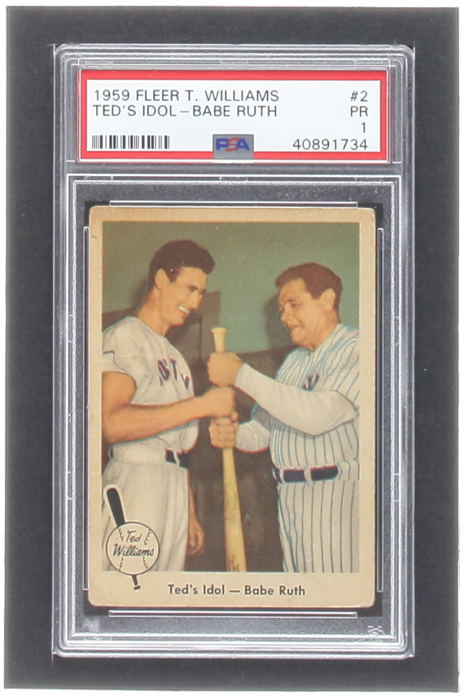 Ted Williams 1959 Fleer #2 Ted's Idol (PSA 1) | Pristine Auction