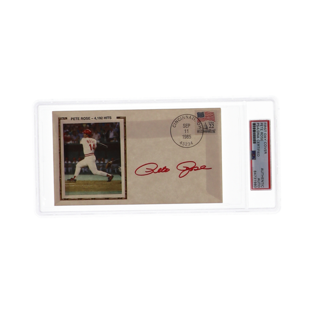 Pete Rose Signed 1985 FDC Envelope (PSA) | Pristine Auction