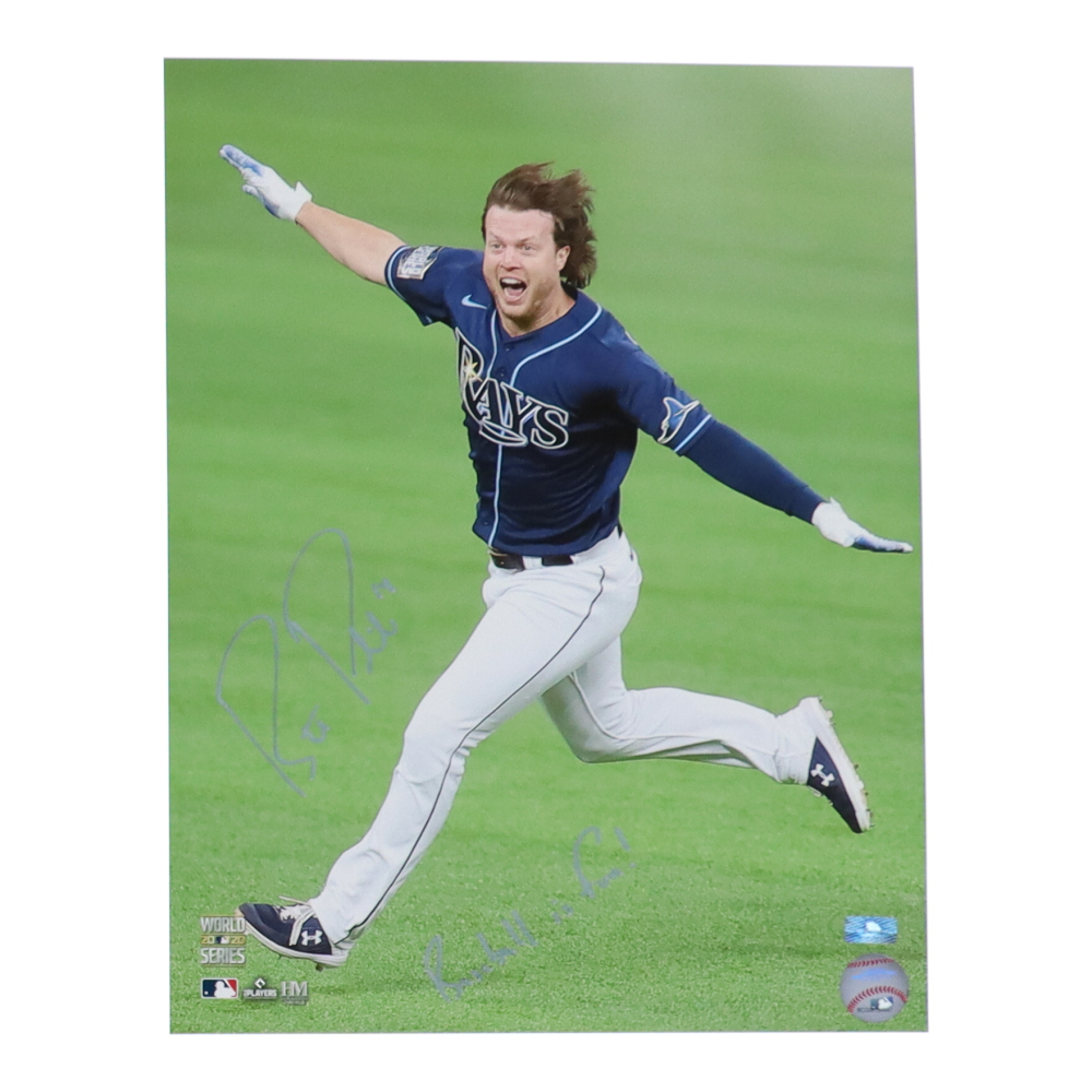 Brett Phillips Signed Rays 11x14 Photo Inscribed "Baseball is Fun ...