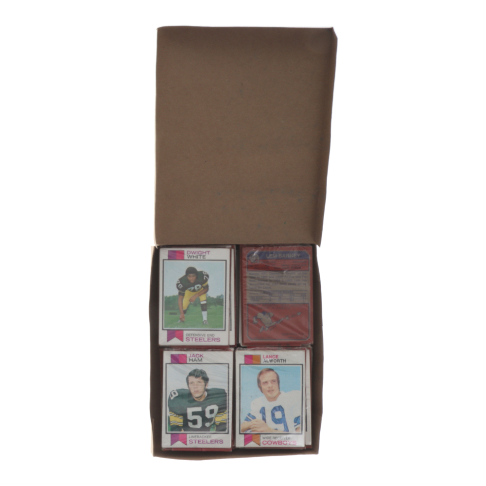 1973 Topps Football Cello Fun Pack Vending Box with (20) Packs ...