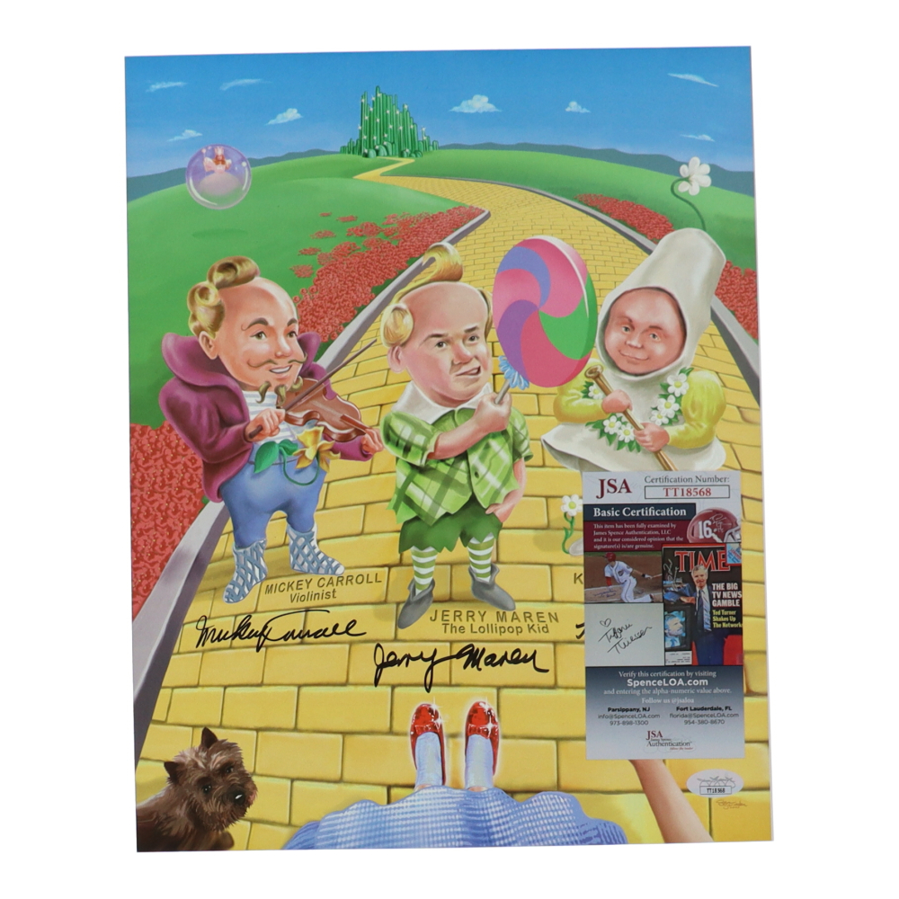 Mickey Carroll, Karl Slover & Jerry Maren Signed "The Wizard of Oz ...