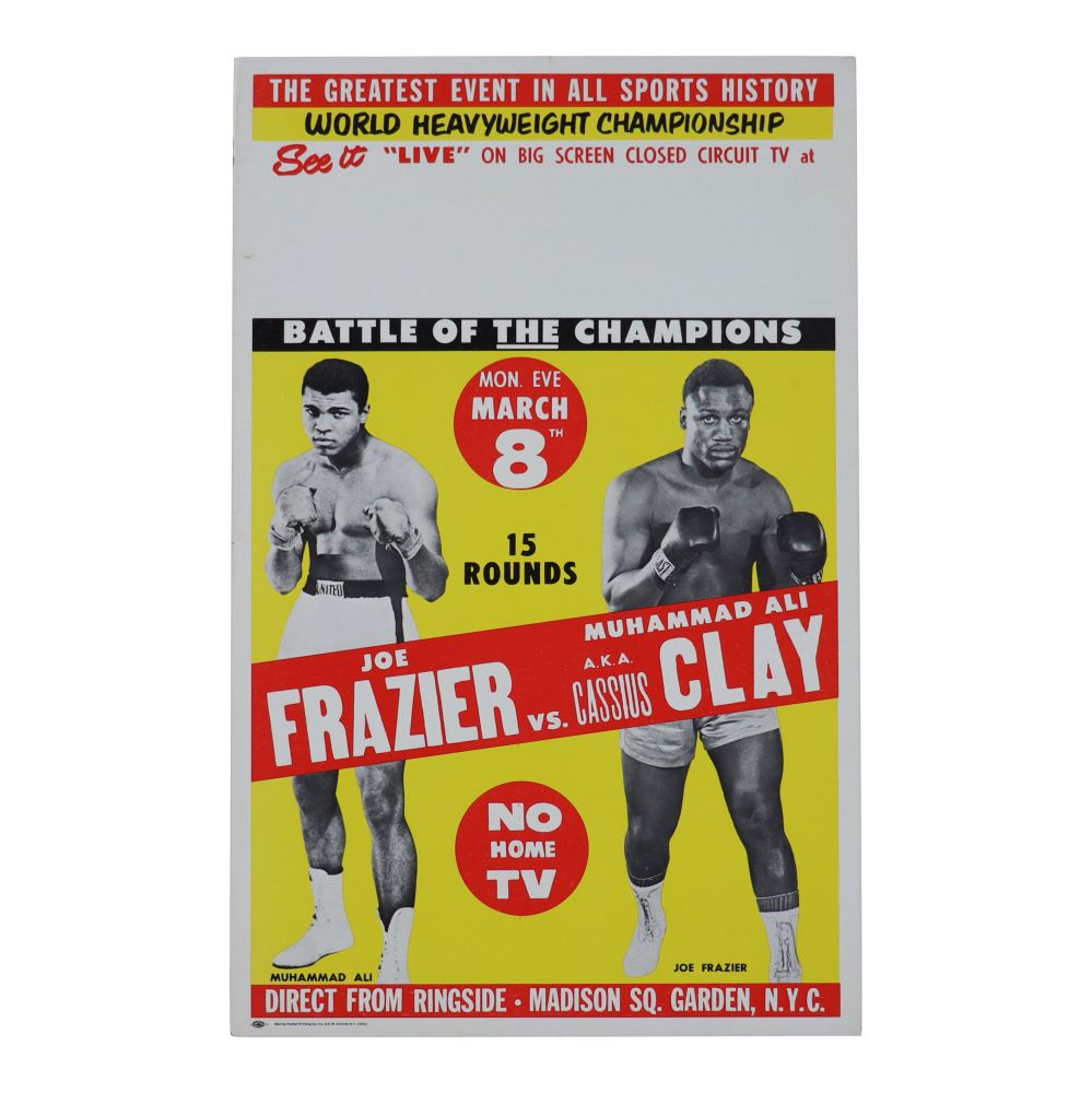 Joe Frazier. Vs. Muhammad Ali 14x22 Madison Square Garden Promo Fight ...