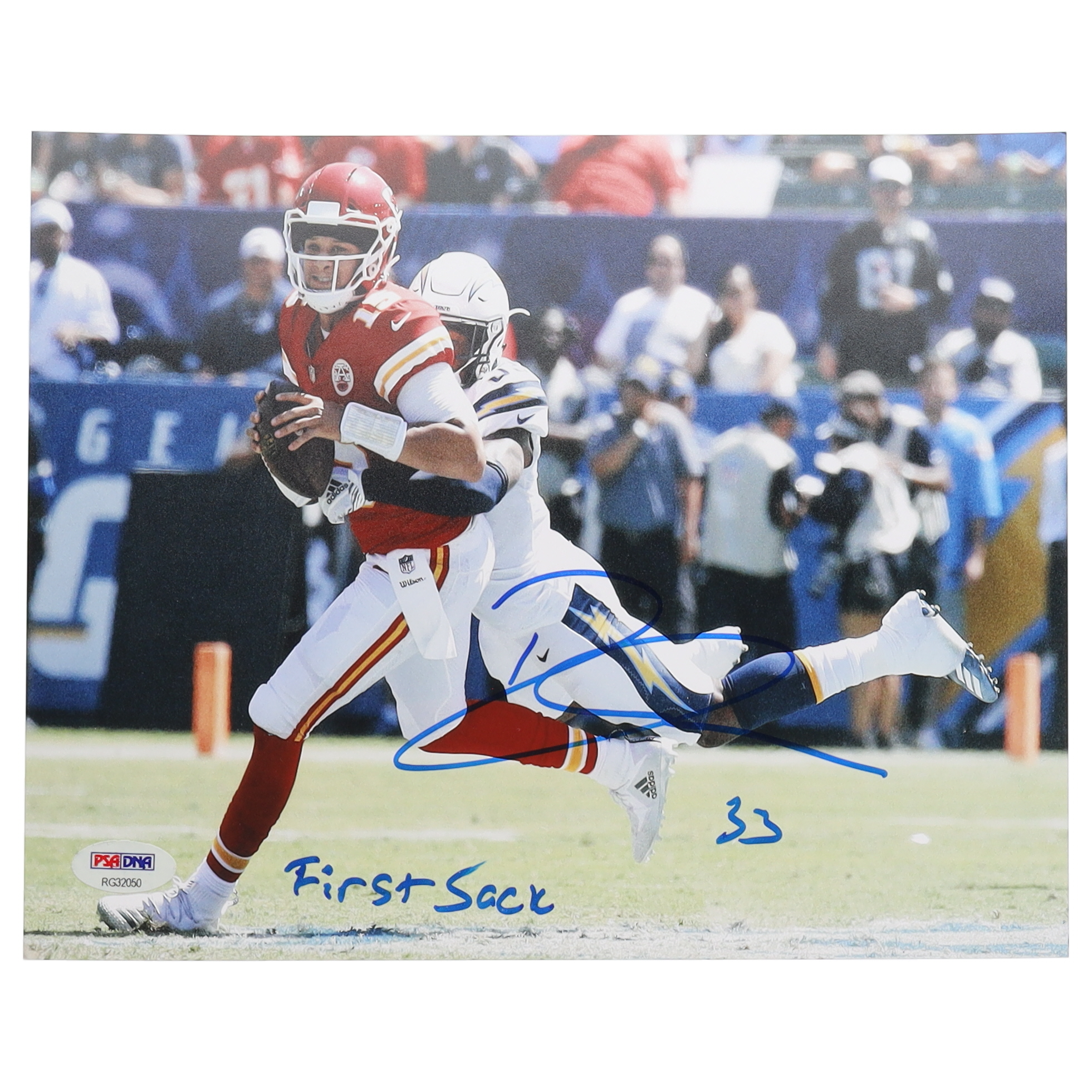 Derwin James Signed Chargers 8x10 Photo Inscribed "First Sack" (PSA ...