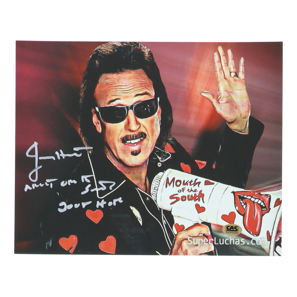 Jimmy Hart Signed 8x10 Photo Inscribed "Mouth of the South" & "2008 HOF ...
