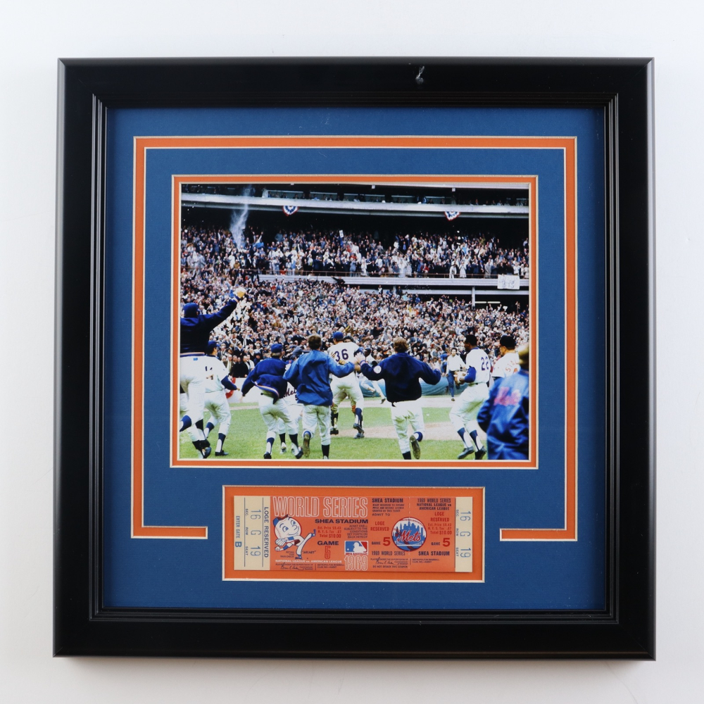 Mets Custom Framed 1969 World Series Photo with Replica Ticket ...