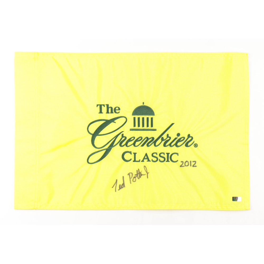 Ted Potter Jr. Signed "The Greenbrier Classic" Pin Flag Inscribed "2012 ...