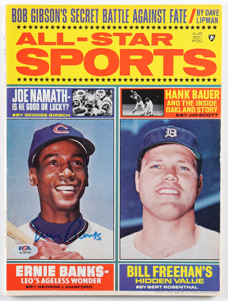 Ernie Banks Signed 1969 All Star Magazine (PSA) | Pristine Auction