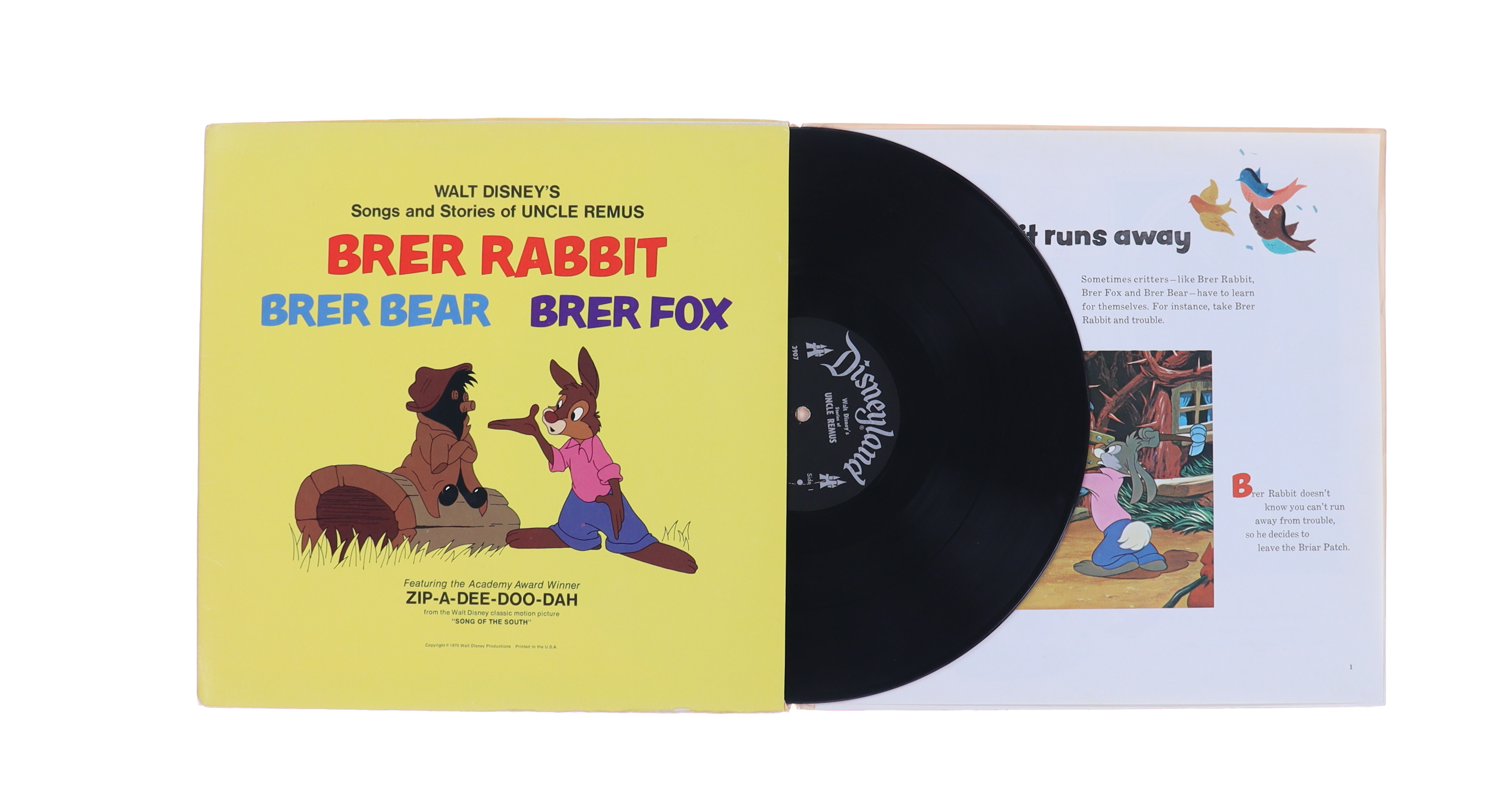 1970 Walt Disney's "Brer Rabbit" Original Motion Picture Soundtrack ...