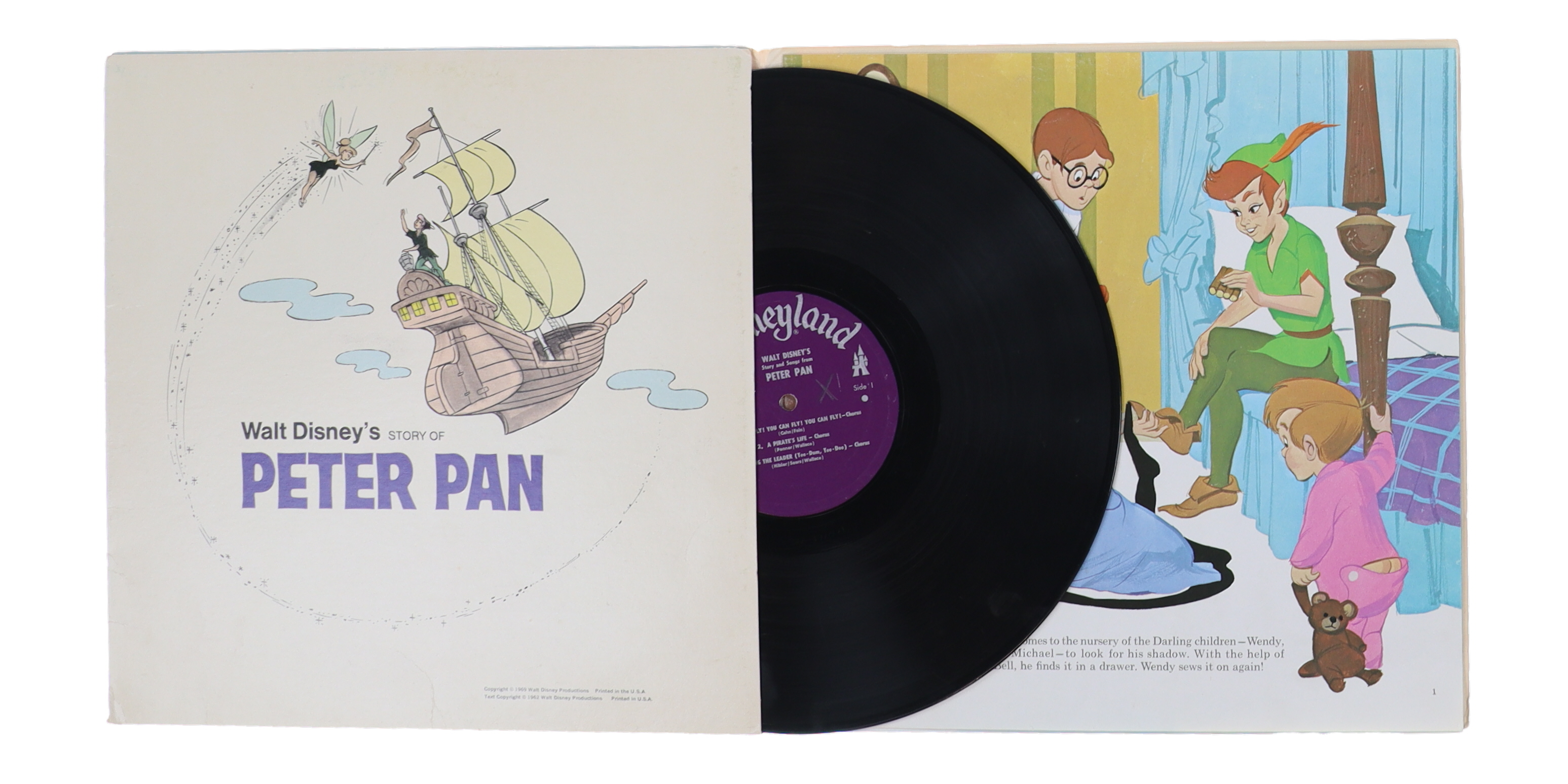 Vintage Walt Disney's "Peter Pan" 1969 Original LP Vinyl Record Album ...