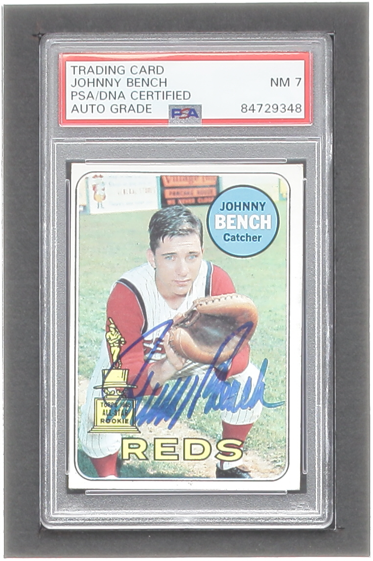 Johnny Bench Signed 1969 Topps #95 (PSA) | Pristine Auction