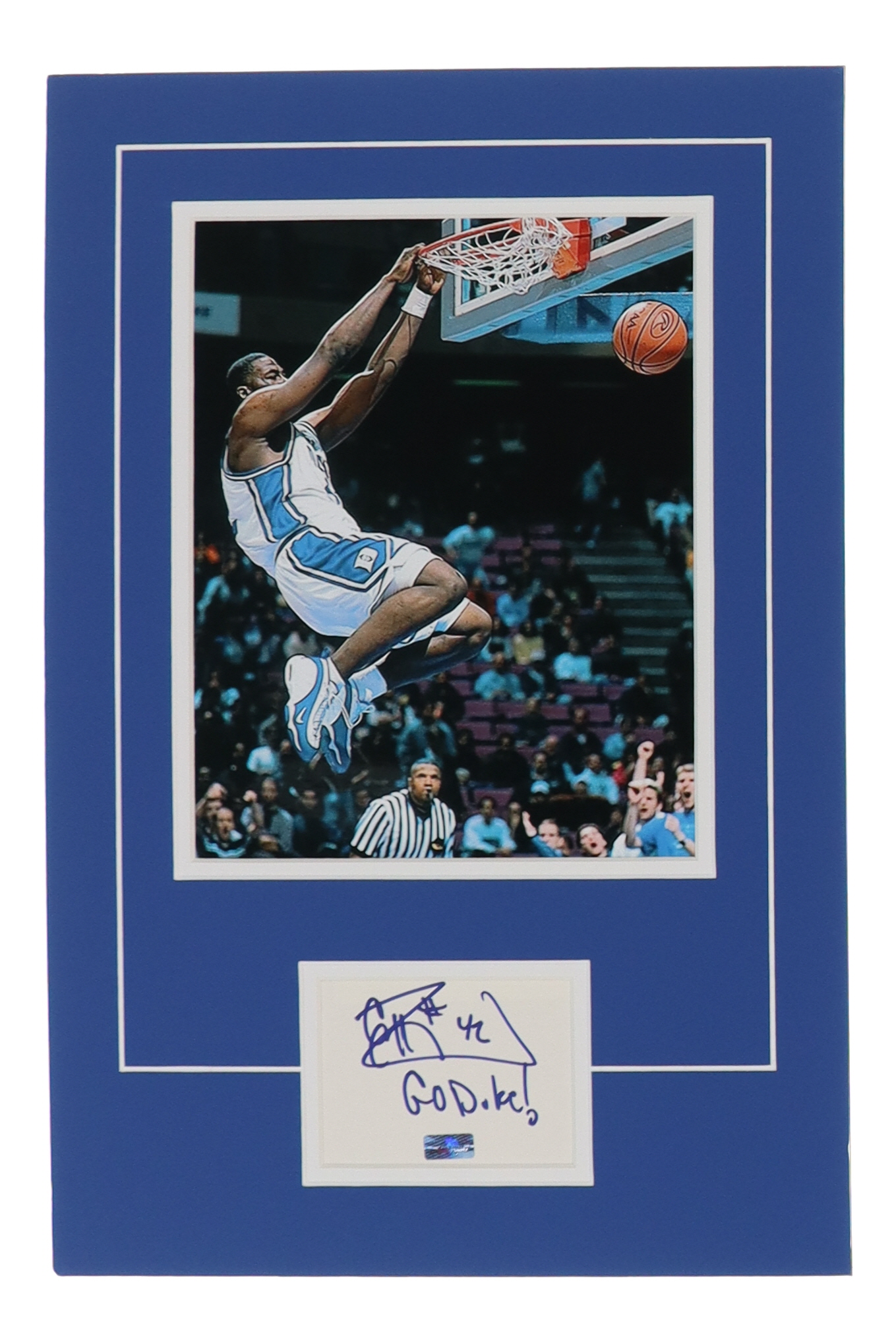 Elton Brand Signed Duke Blue Devils 12x18 Custom Matted Cut Display ...