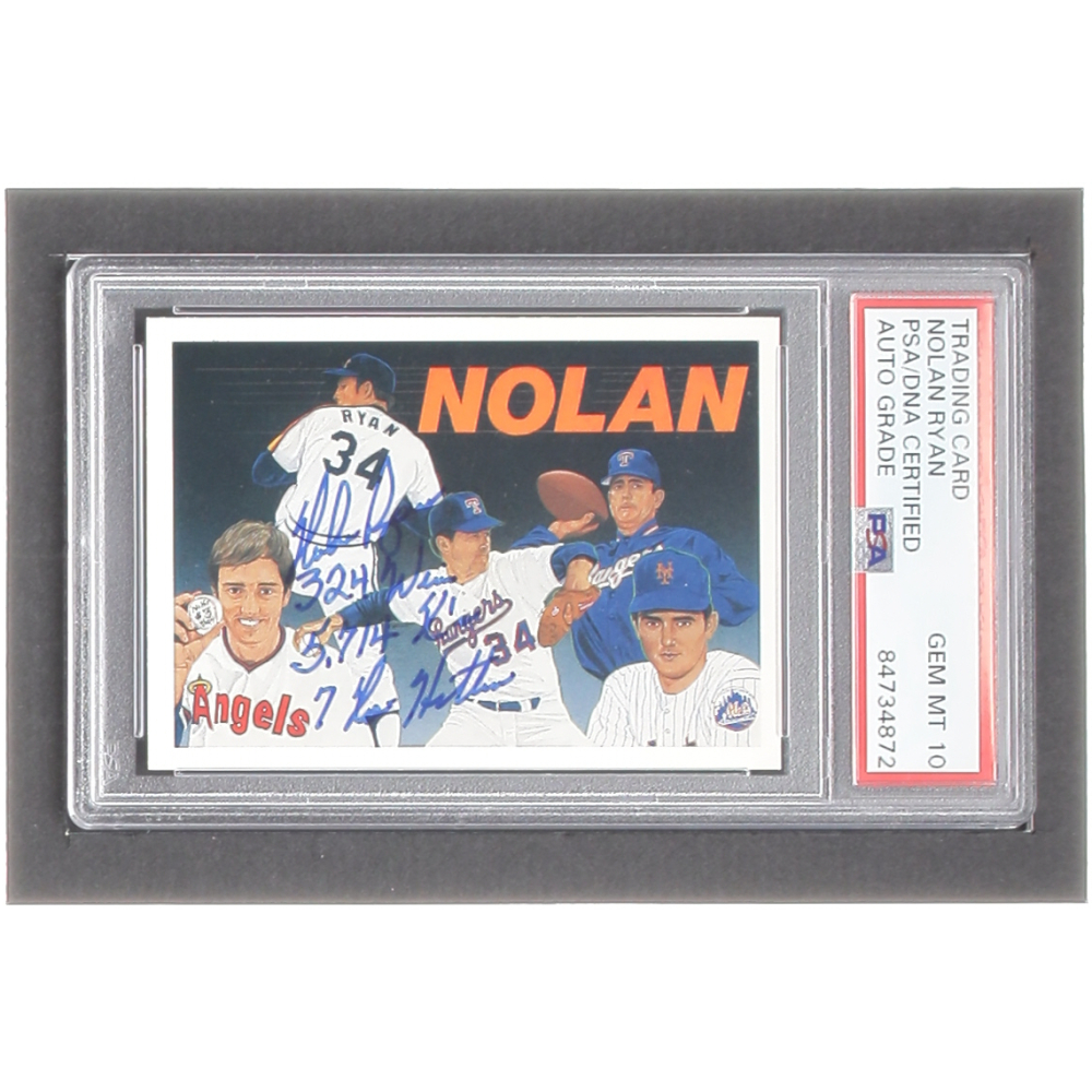 Nolan Ryan Signed 1991 Upper Deck Ryan Heroes #18 CL With Multiple ...