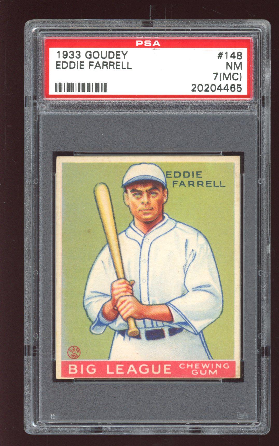 Eddie Farrell 1933 Goudey #148 (PSA 7MC) | Pristine Auction