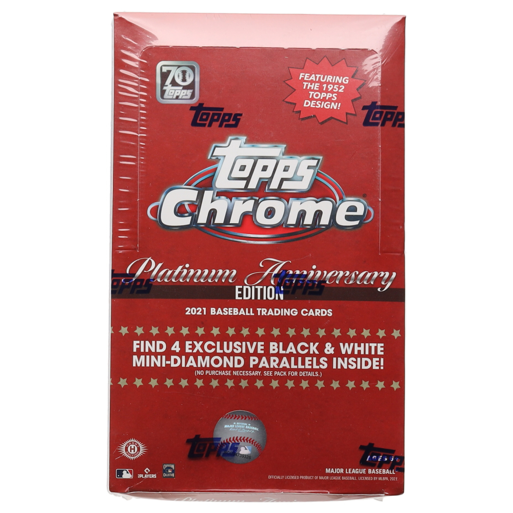 2021 Topps Chrome Platinum Anniversary Baseball Hobby LITE Box with (16 ...
