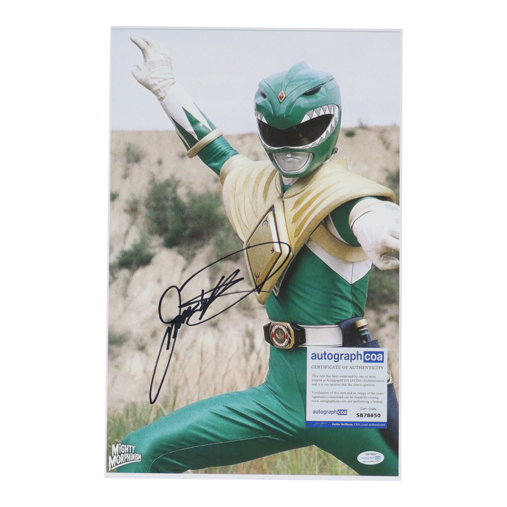 Jason David Frank Signed "Power Rangers" 11x17 Photo (AutographCOA ...