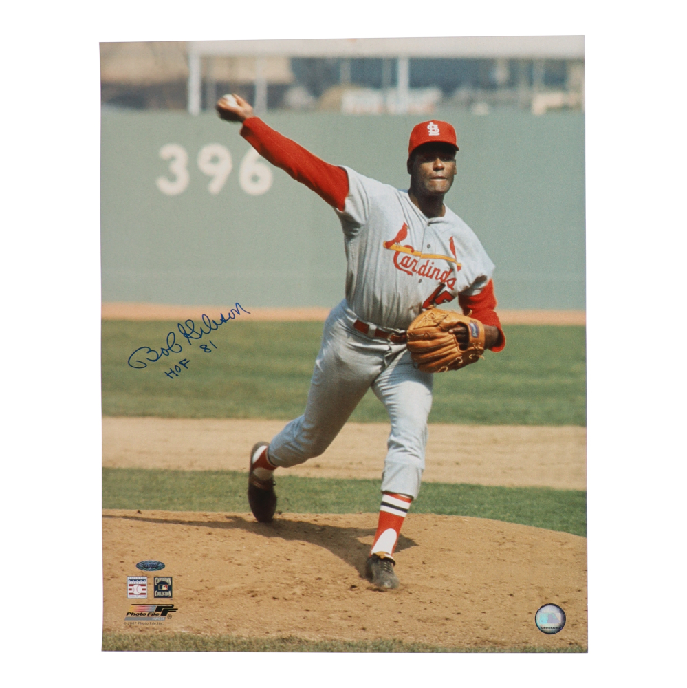 Bob Gibson Signed Cardinals 16x20 Photo Inscribed "HOF 81" (TriStar ...