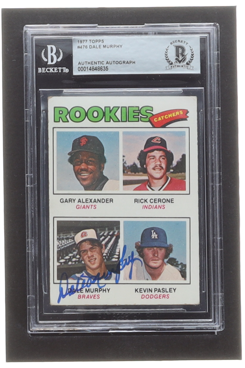 Dale Murphy Signed 1977 Topps #476 Rookie Catchers RC (BGS) | Pristine ...