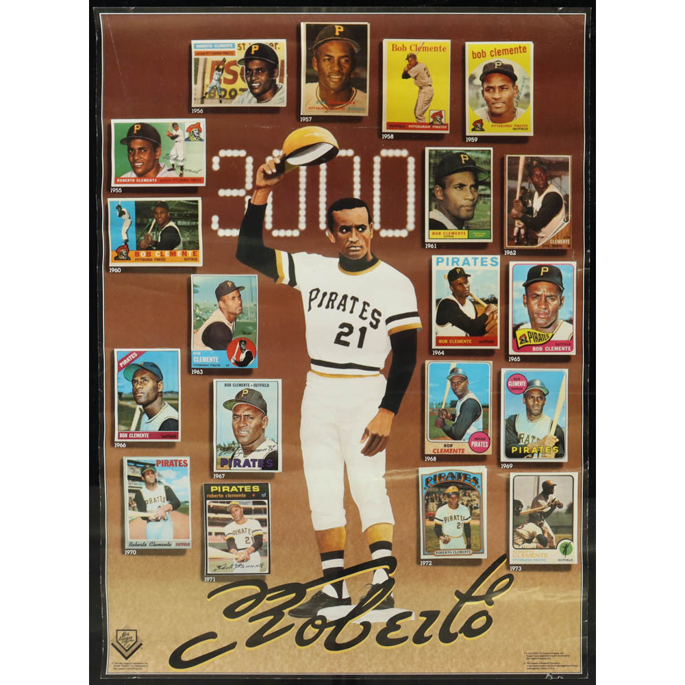 Roberto Clemente "3000" 18x25 Print | Pristine Auction