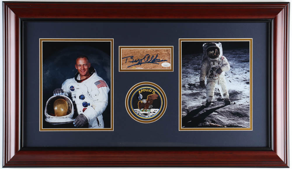 Buzz Aldrin Signed Custom Framed Cut Display (JSA) | Pristine Auction