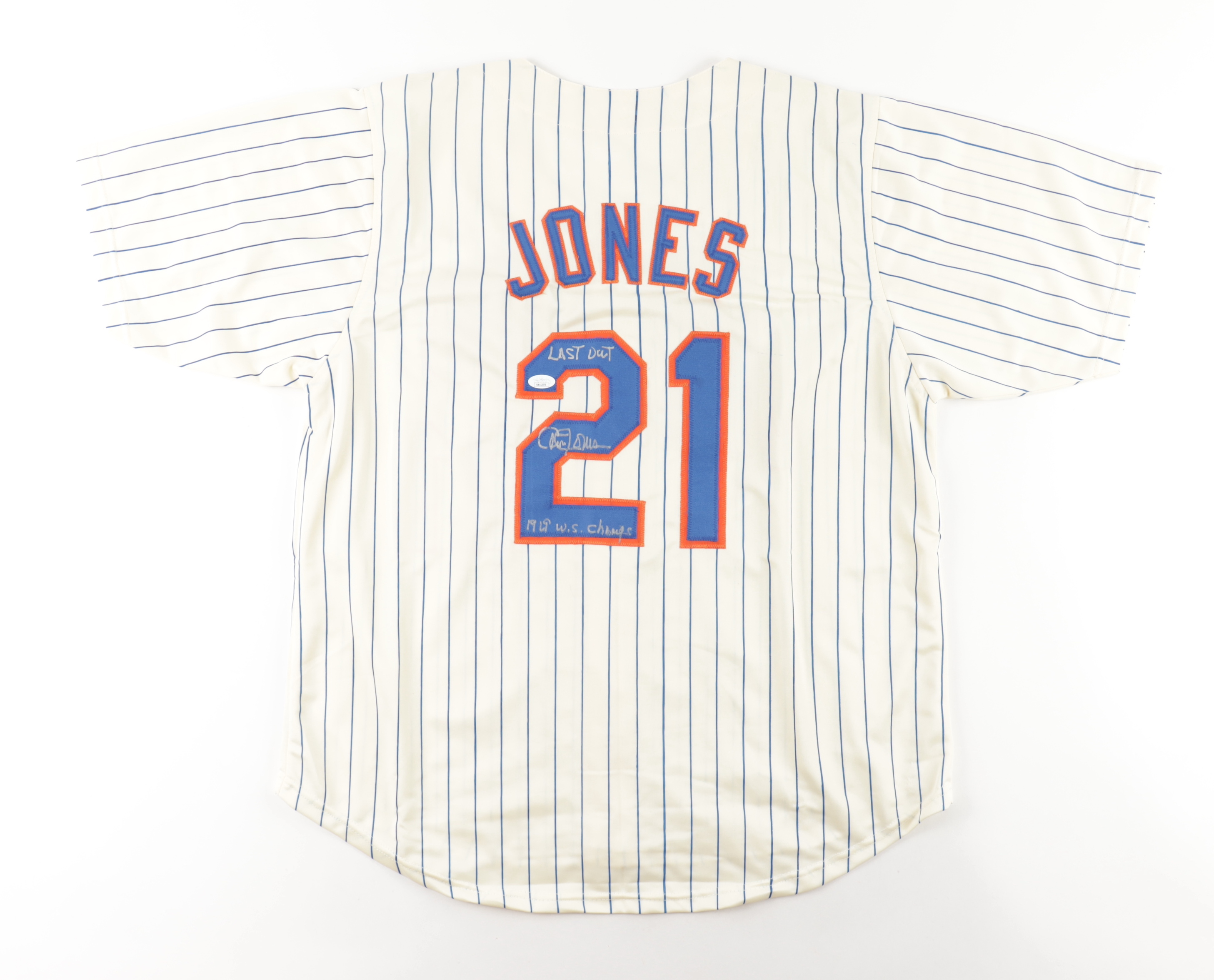 Cleon Jones Signed Jersey Inscribed "Last Out" & "1969 W.S. Champs ...