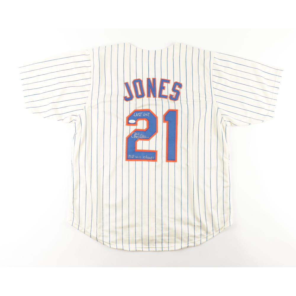 Cleon Jones Signed Jersey Inscribed "Last Out" & "1969 W.S. Champs ...