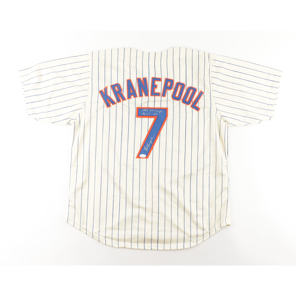 Ed Kranepool Signed Jersey Inscribed "1969 WS Champs" & "Miracle Mets ...