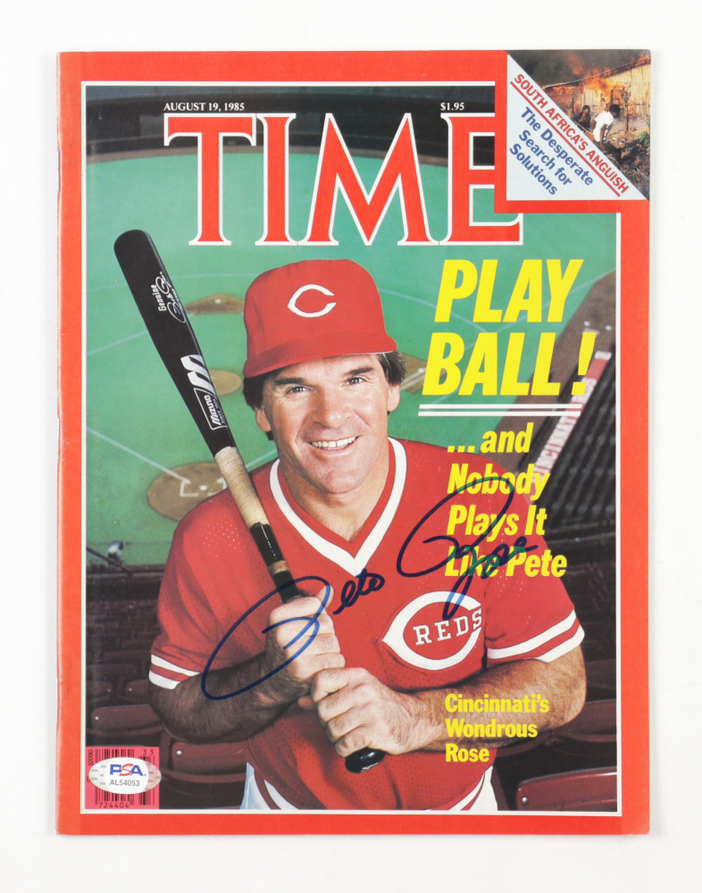 Pete Rose Signed 1985 "Time" Magazine (PSA) | Pristine Auction
