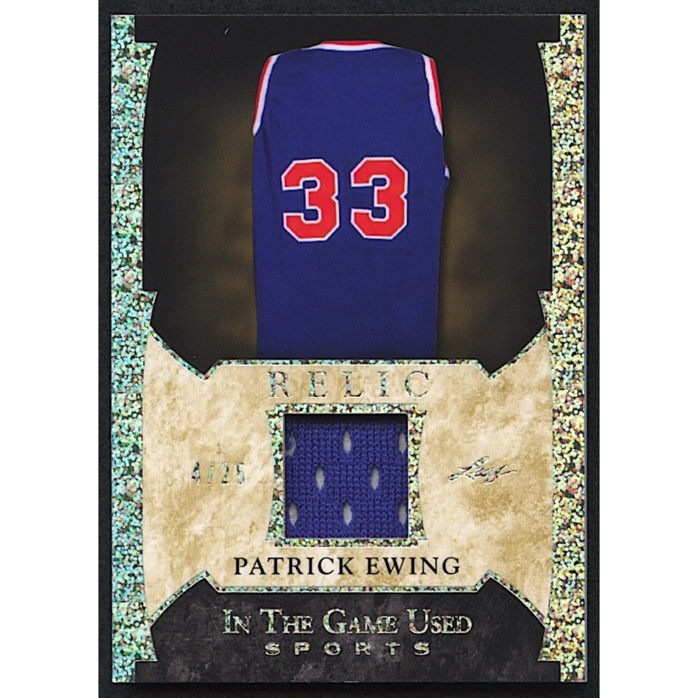 Patrick Ewing 2022 Leaf In The Game Used Sports Relic #GUM-33 Silver #4 ...