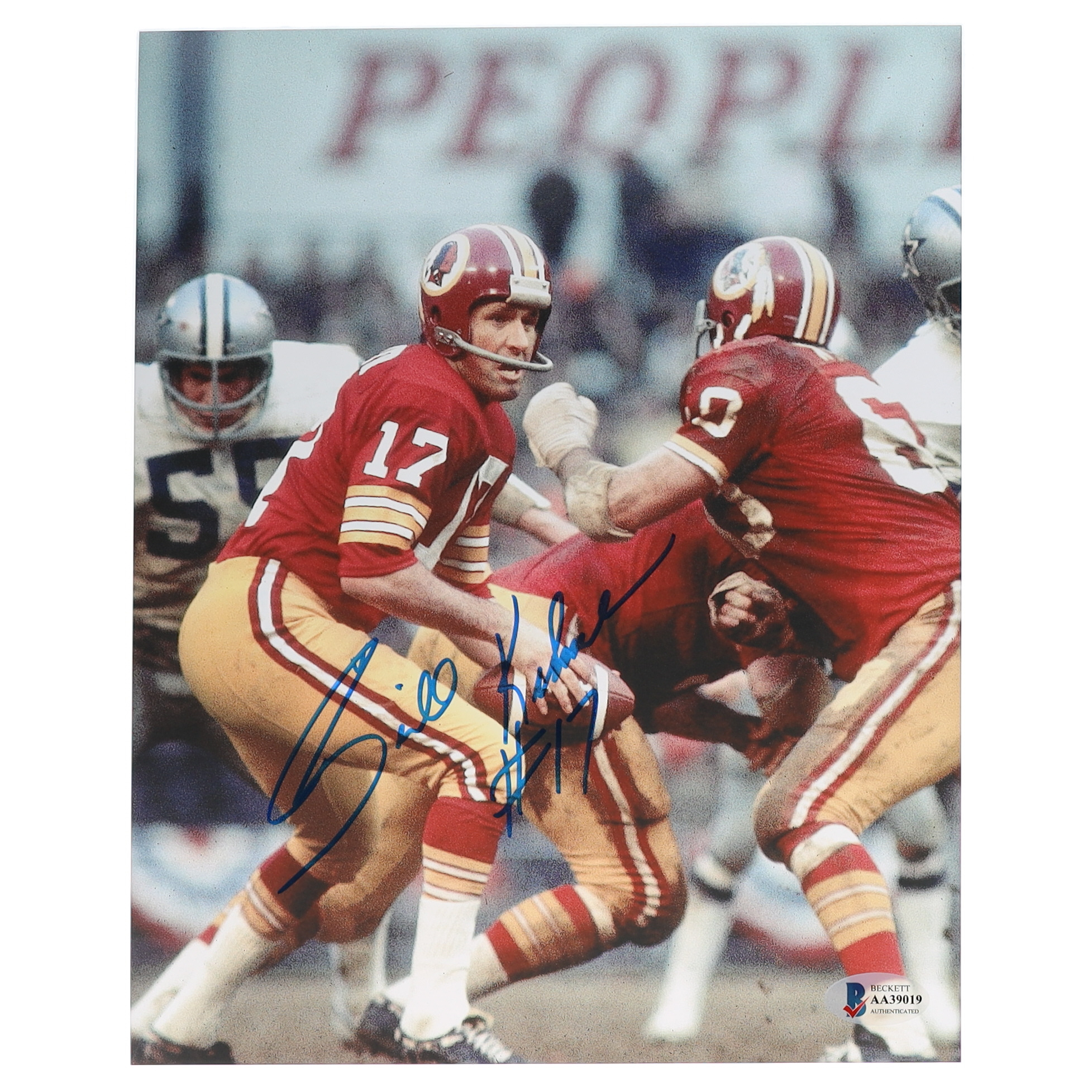 Billy Kilmer Signed Redskins 8x10 Photo (Beckett) | Pristine Auction