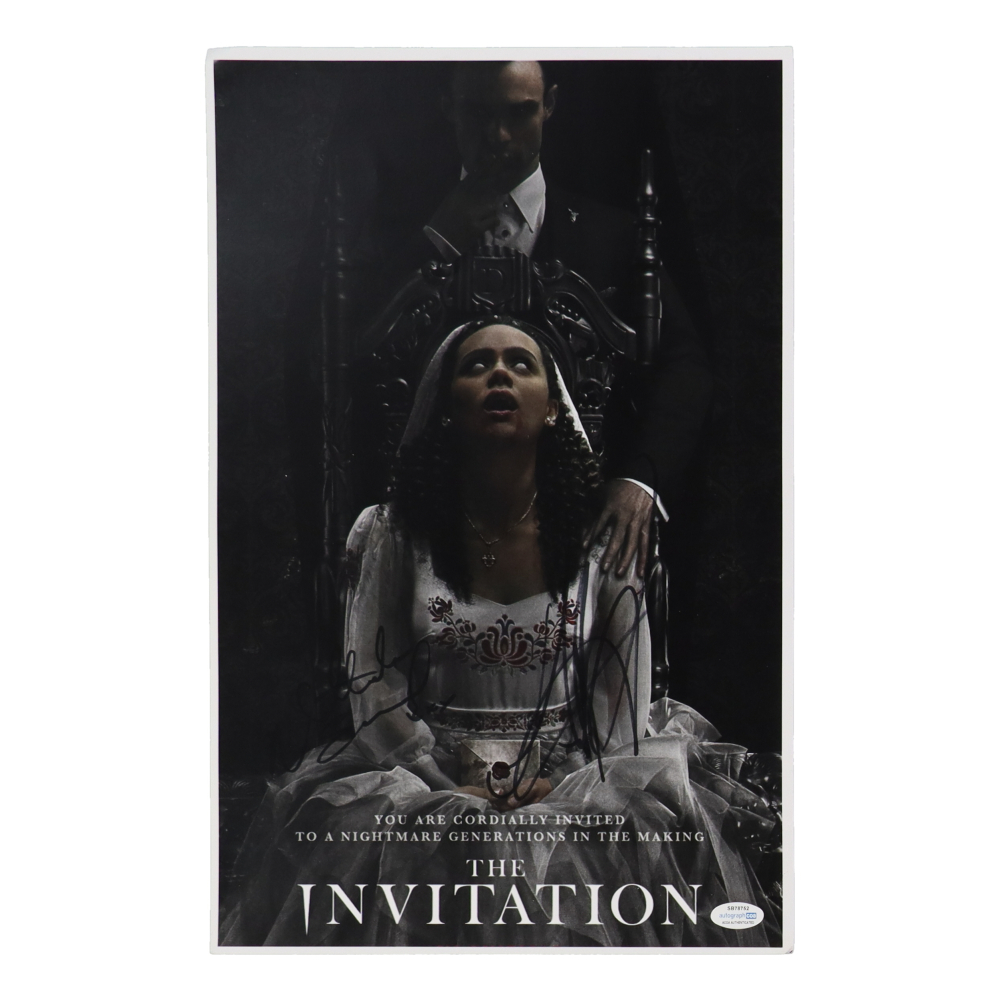 Nathalie Emmanuel & Thomas Doherty Signed "The Invitation" 11x17 Photo ...