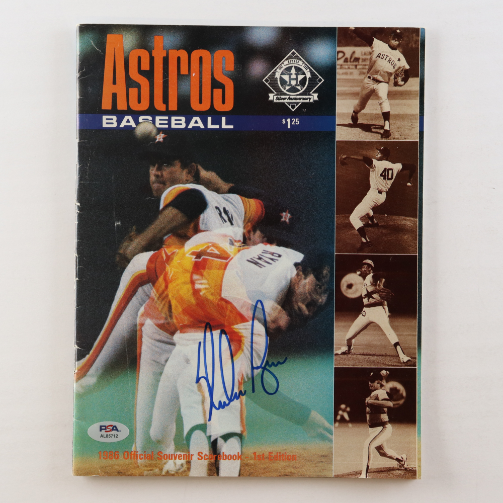 Nolan Ryan Signed 1986 Astros Official Program & Score Card (PSA ...