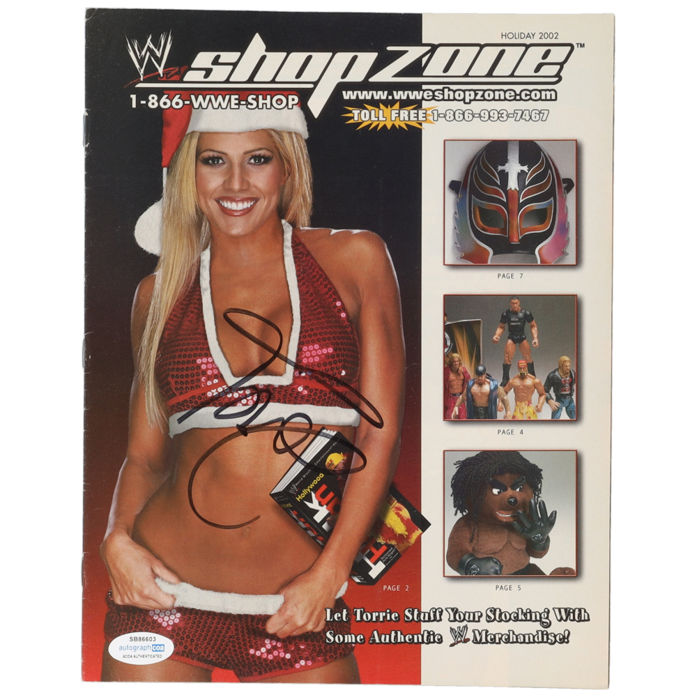 Torrie Wilson Signed 2002 WWE Shop Zone Magazine (AutographCOA) | Pristine Auction