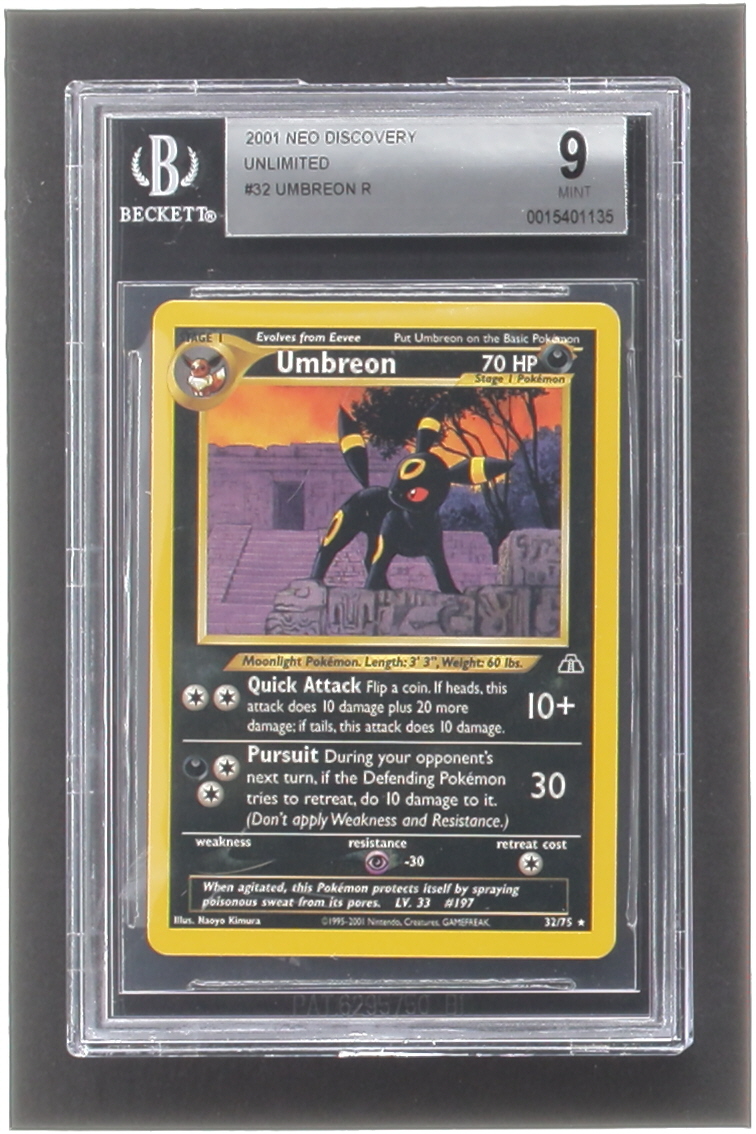 Umbreon Pokemon 2001 Neo Discovery #32 (BGS 9) | Pristine Auction