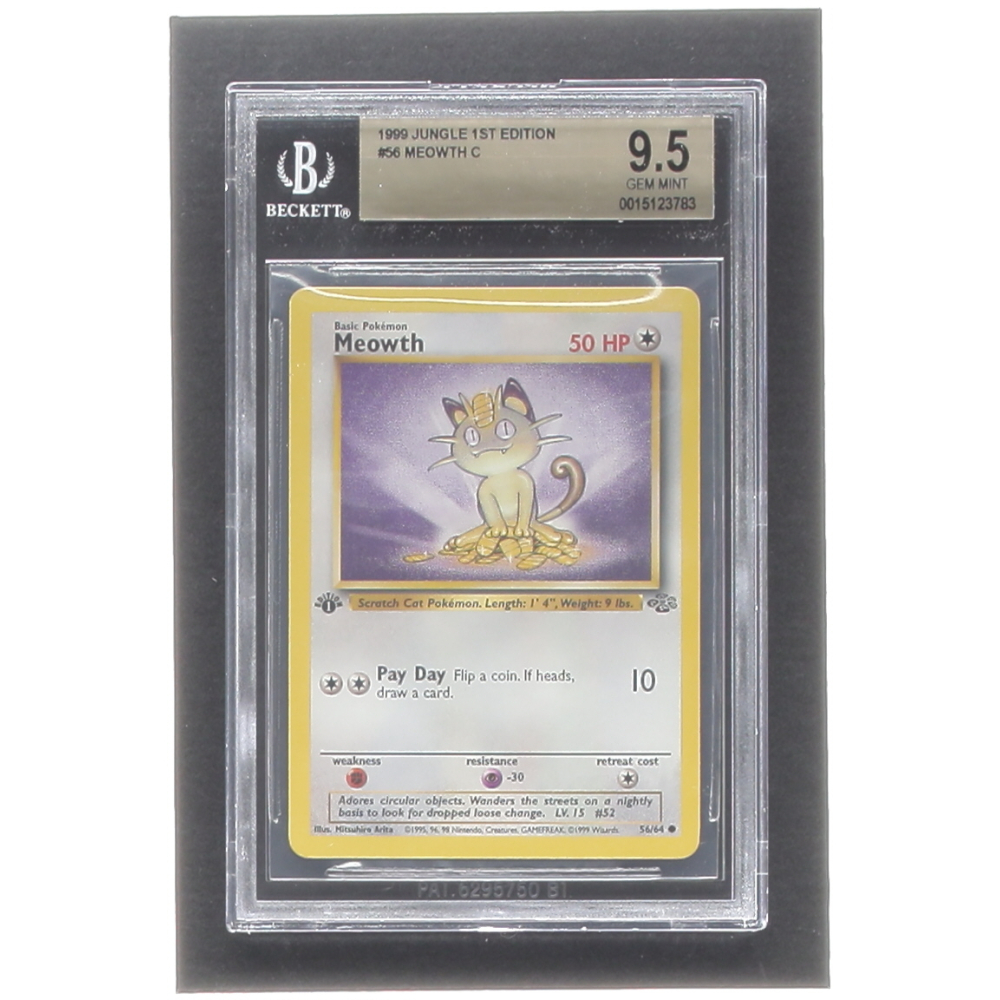 Meowth Pokemon 1999 Jungle #56 (BGS 9.5) | Pristine Auction