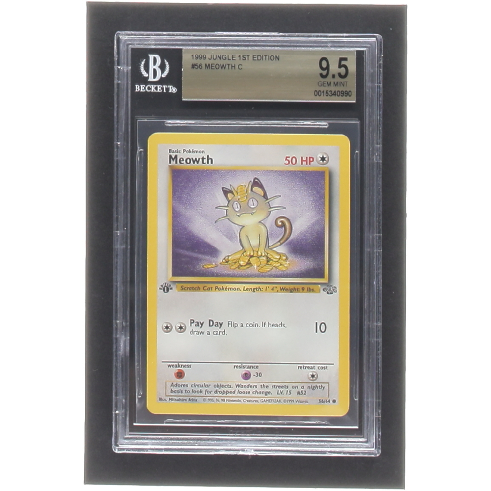 Meowth Pokemon 1999 Jungle #56 (BGS 9.5) | Pristine Auction