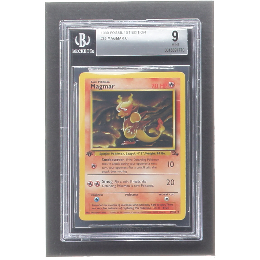 Magmar Pokemon 1999 Fossil #39 (BGS 9) | Pristine Auction