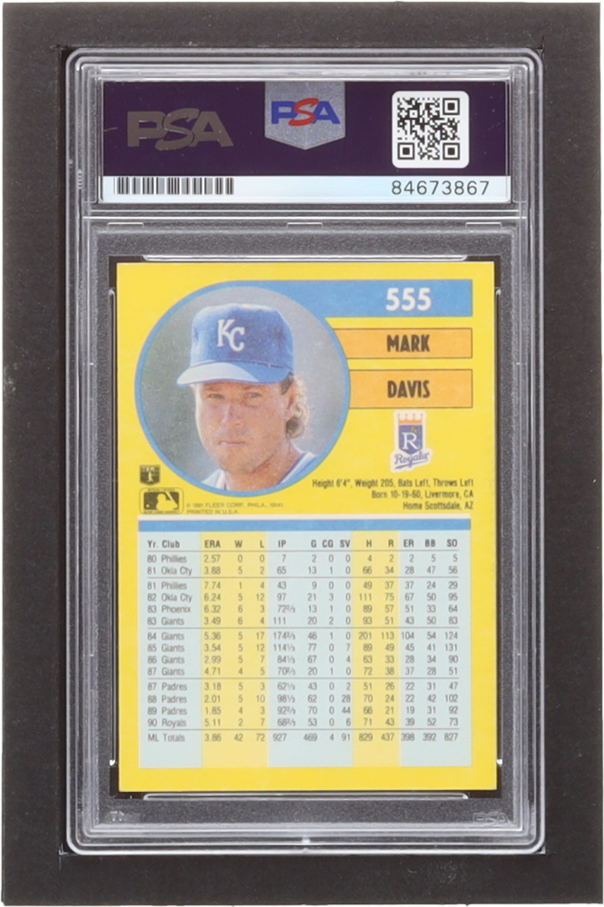 Mark Davis Signed 1991 Fleer #555 (PSA) | Pristine Auction