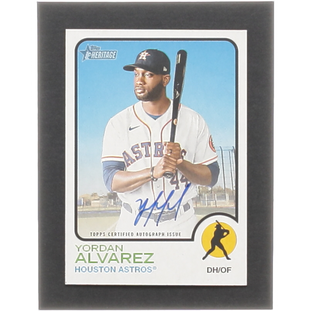 Yordan Alvarez 2022 Topps Heritage Real One Autographs #ROAYA ...