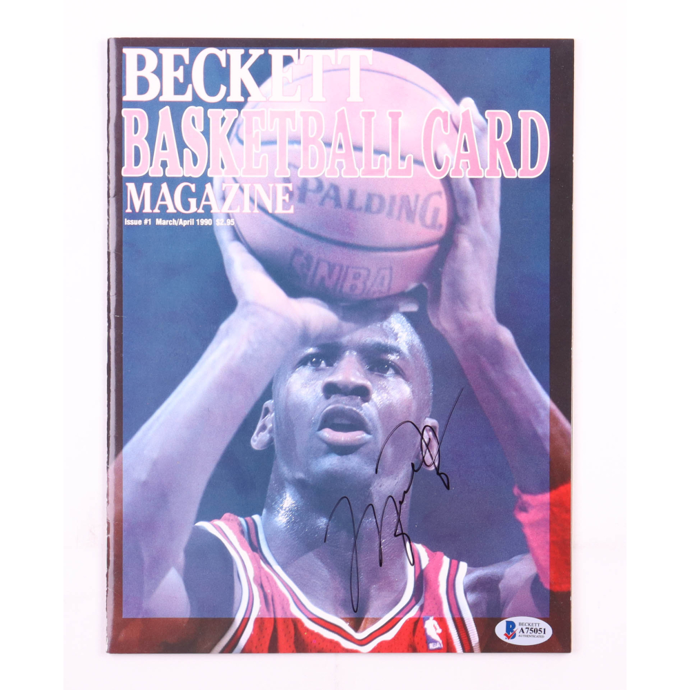 Michael Jordan Signed 1990 "Beckett Basketball Card" Magazine (Beckett ...
