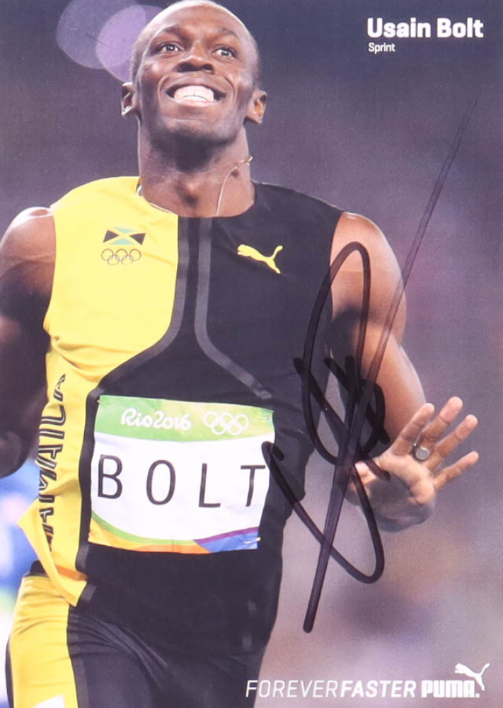 Usain Bolt Signed 4x6 Photo (PSA) | Pristine Auction