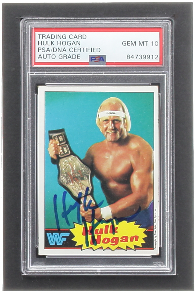 Hulk Hogan Signed 1985 Topps WWF #16 RC (PSA) | Pristine Auction