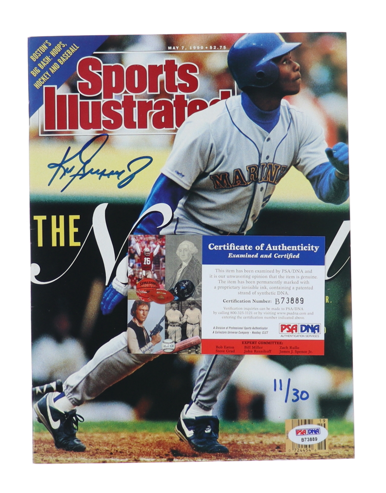 Ken Griffey Jr. Signed LE 1990 Sports Illustrated Magazine (PSA ...